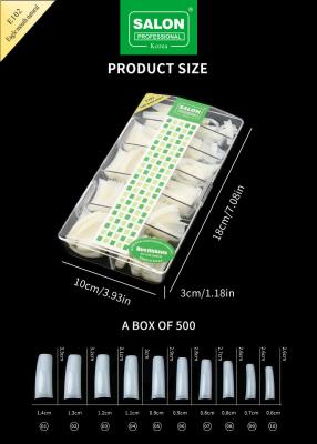China OEM Full Cover Eagle Mouth Natural Soft Gel False Nails Designs Artificial Nail Tips for sale