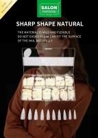 China Long Stiletto Nail Tips Full Cover Natural Color Fake Nails with Box for Nail Salons and DIY 12 Sizes Available for sale