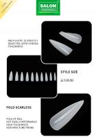 China Long Stiletto Nail Tips Full Cover Natural Color Fake Nails with Box for Nail Salons and DIY 12 Sizes Available for sale