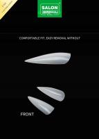 China Long Stiletto Nail Tips Full Cover Natural Color Fake Nails with Box for Nail Salons and DIY 12 Sizes Available for sale