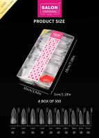 China Matte Clear Almond Nails Extra Long Stiletto False Nails Sharp Shape Acrylic Fake Nail Tips for Nail Art for sale
