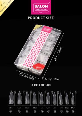 China Matte Clear Almond Nails Extra Long Stiletto False Nails Sharp Shape Acrylic Fake Nail Tips for Nail Art for sale