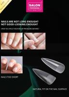 China Matte Clear Almond Nails Extra Long Stiletto False Nails Sharp Shape Acrylic Fake Nail Tips for Nail Art for sale