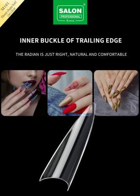 China Hot Sale Sharp Shape False Nails Half Cover ABS Acrylic False Fingernails Wholesale for sale