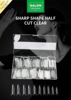 China Hot Sale Sharp Shape False Nails Half Cover ABS Acrylic False Fingernails Wholesale for sale