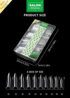 China Hot Sale Sharp Shape False Nails Half Cover ABS Acrylic False Fingernails Wholesale for sale
