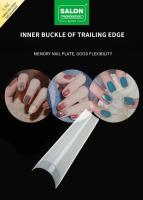 China 500PCS/Box Press on Nails Ladder/Stair Shape Half Cover Nail Tips Natural Artificial Fingernails Luxury Design for Women for sale