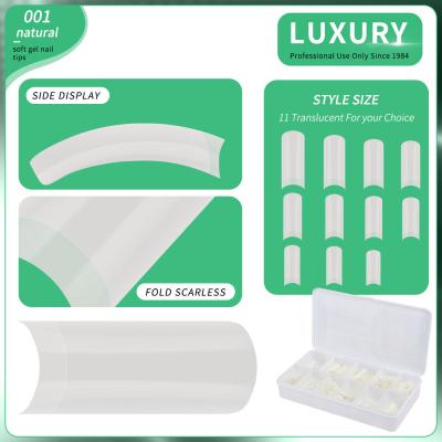 China Wholesale French Artificial Nails Half Cover Natural Square Shape Fake Nails Press on Nails for sale