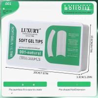 China Wholesale French Artificial Nails Half Cover Natural Square Shape Fake Nails Press on Nails for sale