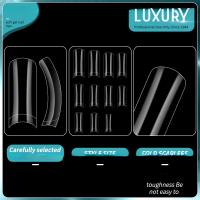 China Wholesale French Artificial Nails Half Cover Natural Square Shape Fake Nails Press on Nails for sale
