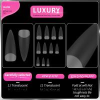 China Long Stiletto Fake Nail Tips 500PCS Full Cover Soft Gel Nails 11 Sizes False Nails for sale