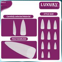 China Long Stiletto Fake Nail Tips 500PCS Full Cover Soft Gel Nails 11 Sizes False Nails for sale