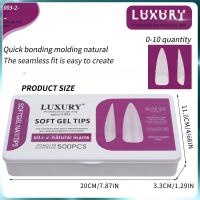 China Soft Gel Full Cover Nail Tips 500 PCS Natural Matte Acrylic Fake Nails Press on Nails 11 Sizes for sale