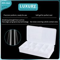China Gel Nail Tips Almond Stiletto Nail Tips Full Cover False Nails Clear Acrylic Nail Art Extensions 11 Size for sale