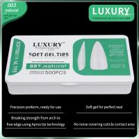 China Soft Gel Nail Tips 500PCS/Box Natural Acrylic Nails Press on Nails for Nail Art Design Manicure Tools for sale