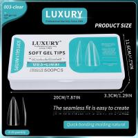 China Soft Gel Nail Tips 500PCS/Box Natural Acrylic Nails Press on Nails for Nail Art Design Manicure Tools for sale