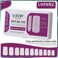 China Luxury 500PCS False Nails Natural Matte Square Fake Nail Tips for Extension Nail Art Manicure Tool for sale