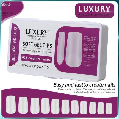 China Luxury 500PCS False Nails Natural Matte Square Fake Nail Tips for Extension Nail Art Manicure Tool for sale