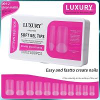 China Luxury 500PCS False Nails Natural Matte Square Fake Nail Tips for Extension Nail Art Manicure Tool for sale