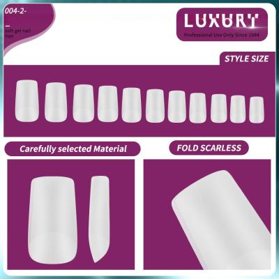 China Luxury Press on Nails 500PCS Short Square Shape Natural Matte French False Nails Set for Nail Art for sale