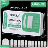 China 500PCS Full Cover Fake Nails11 Sizes Clear French Square Shaped Nails Acrylic False Nails for Nail Tips Art for sale