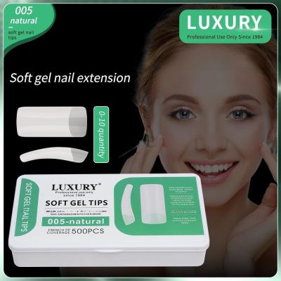 China 500PCS Natural Square Full Cover False Nail Tips Pre-Shaped & Ultra Thin No Trace Fake Nails Extension for sale