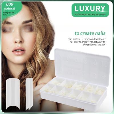 China 500PCS Fake Nails Tips Half Cover French Square Shaped False Nails for DIY Nail Art for sale