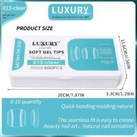China 500PCS Clear Toenail Gel Set Full Cover Gel Toe Nails in 11 Sizes Acrylic Toenails for sale