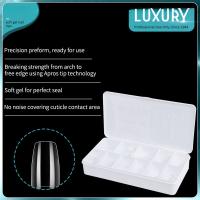 China 500PCS Square French Nail Tips Clear Fake Nails Acrylic Half Cover False Nails DIY Press on Nail for Nail Extension with Box for sale
