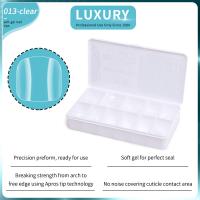 China Salon Full Cover Toe French Manicure Fake Nails For Diy Nail Extension for sale