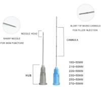 China Medical Injectable Micro Cannula Blunt Tip Cannula Needle for Filler Injection for sale