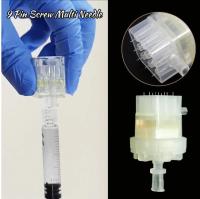 China 9 pins Disposable Injection pinhead for meso gun, Negative Pressure Cartridge Needles Tip for EZ Vacuum Mesotherapy maso for sale