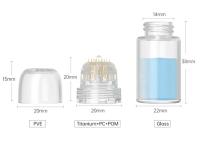 China Hydra Micro Needle Titanium Tips Derma Needles Skin Care Anti Aging Whiten Bottle Stamp Serum Injection Reusable 20 Pin for sale