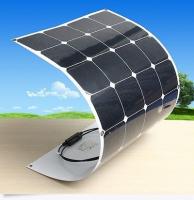 China 100W Semi Flexible Solar Panel 18V with 21.3% Efficiency - 1050×540×3mm IP65 Waterproof for sale