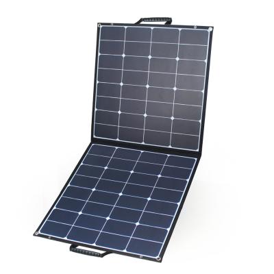 China 100 Watt Foldable Solar Panel with SUNPOWER Cells - 14-22V DC Output, Multiple USB/Type-C Ports for sale