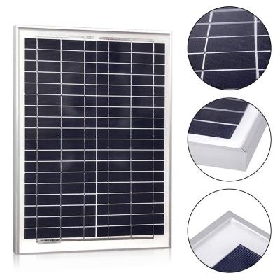 China 30W 18V Polycrystalline Solar Panel for Solar Lights | 430×520×25mm Size with 36 Cells for sale