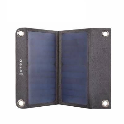 China LETSOLAR SH52 Mini Foldable Portable 14W 5V Solar Charger Panel with 22-23% Efficiency and 450g Weight for sale