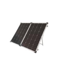 China Outdoor Black 100 Watt 12 Volt Folding Solar Panel with 17.9V Output and 16% Efficiency for sale