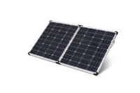 China Outdoor Black 100 Watt 12 Volt Folding Solar Panel with 17.9V Output and 16% Efficiency for sale