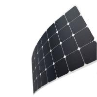 China 100W Semi-Flexible Monocrystalline Solar Panel with 23% Efficiency and 45° Bend Angle for RV Marine Applications for sale