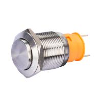 China 19mm High Head Push Button Switch Led Illuminated Stainless 20A 24v Dustproof for sale