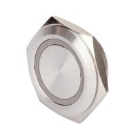 China 30mm Steel 24v Anti Vandal Push Button Switch Momenatry With Rgb Led for sale