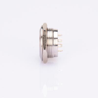 China Short Body Led Anti Vandal Push Button Switch Large Head Metal 25mm For Industrial for sale