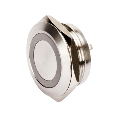 China 22mm Micro Anti Vandal Push Button Switch Metal Illuminated Ultra Short With Rgb Led for sale