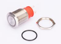 China Ip67 High Current Stainless Steel Push Button On Off Switch 10 Amp Red Led Light for sale