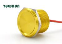 China NO Lamp Piezo Touch Switch 25mm Aluminum Yellow Body Color 24VAC 100mA for sale
