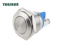 China Flat Round Head Anti Vandal Push Button Switch Silver Alloy Screw Termlmal for sale