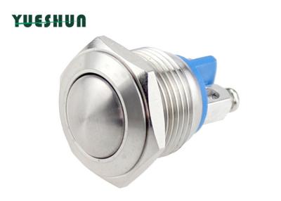 China Door Bell 5A 250V AC 19MM Panel Mounting Anti Vandal Push Button Switch for sale
