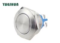 China Flat Head Momentary Normally Open Push Button Switch 2A 36V DC Anti Vandal for sale