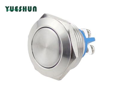 China Flat Head Momentary Normally Open Push Button Switch 2A 36V DC Anti Vandal for sale